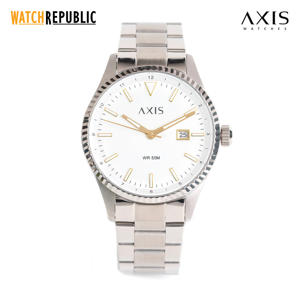 Axis 3-Hand 44mm Stainless Steel Band – Watch Republic PH