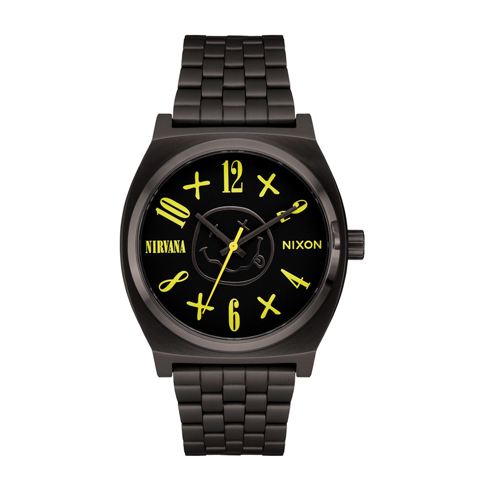 Nixon Time Teller Nirvana Collection 3-Hand Stainless Steel Band ...