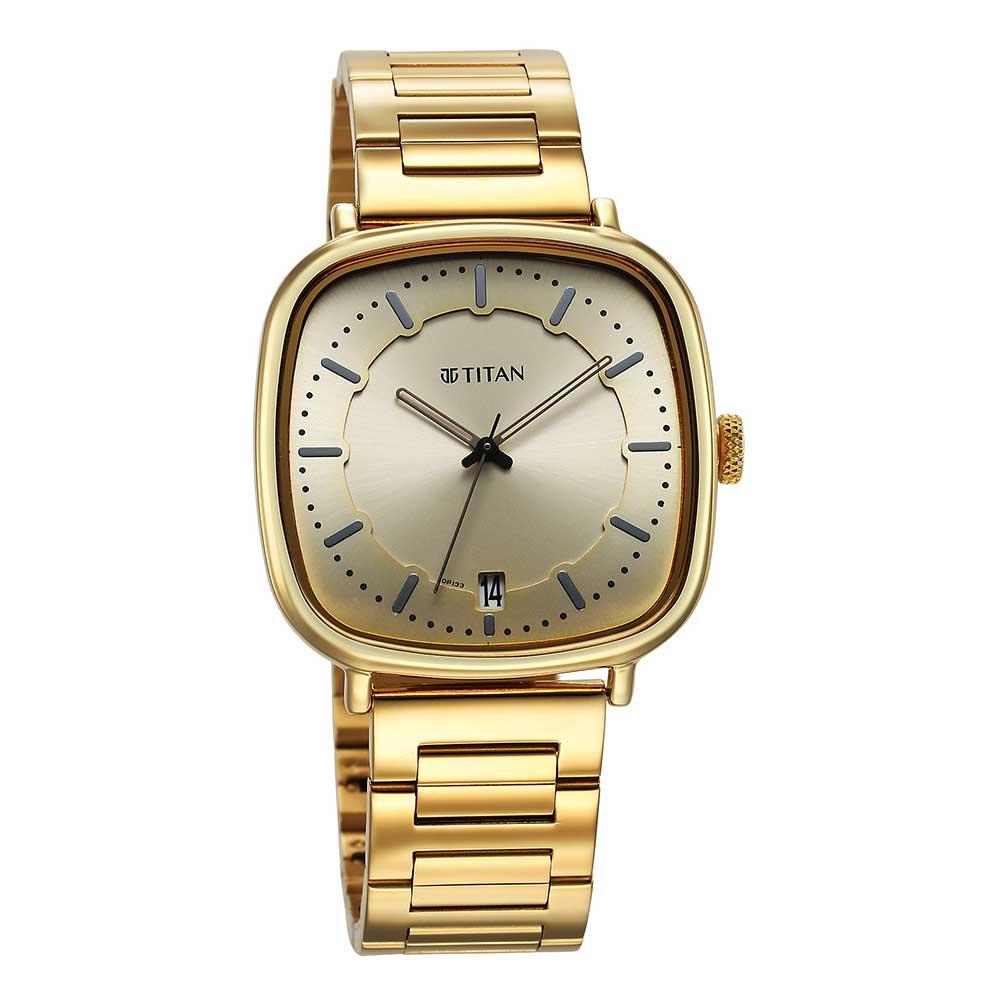 Titan Shaped Cases Date 39mm Stainless Steel Band – Watch Republic PH