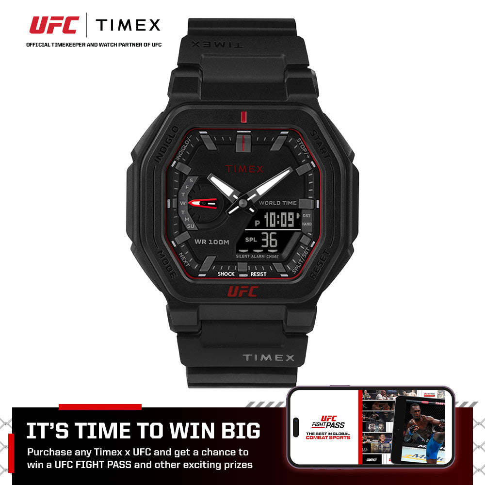 Timex UFC Colossus Anadigi 45mm Resin Band – Watch Republic PH