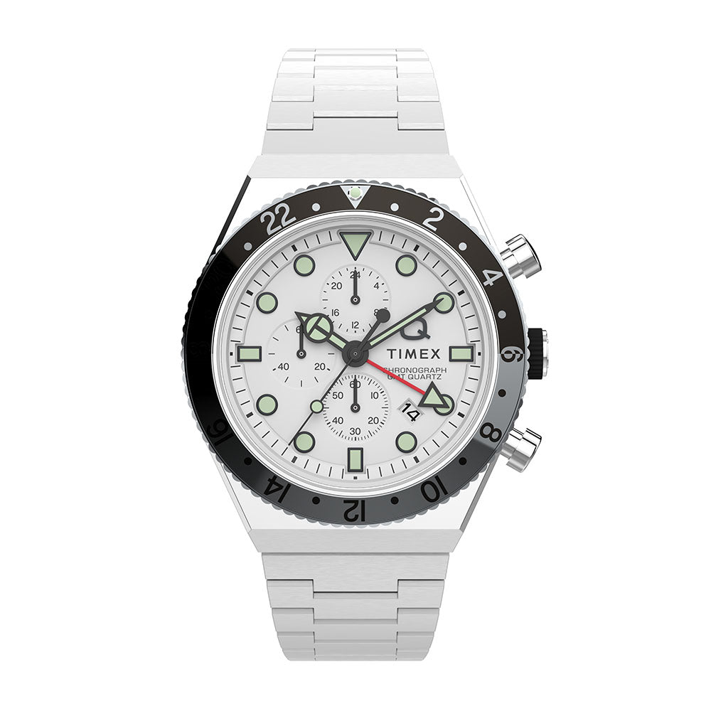 Timex Q Timex Gmt Chronograph 40mm Stainless Steel Band – Watch Republic PH