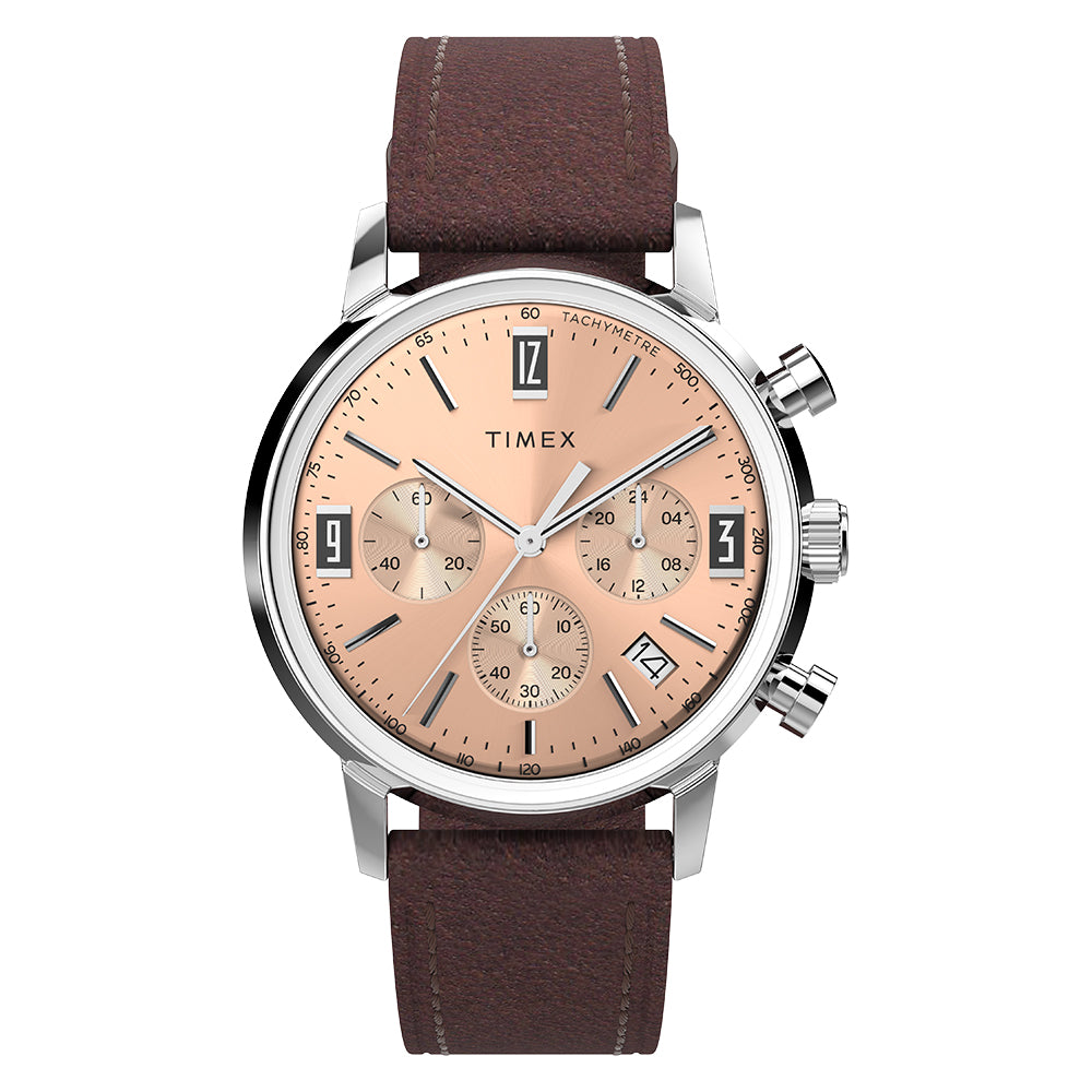 Timex Marlin Quartz Chronograph 40mm Leather Band – Watch Republic PH