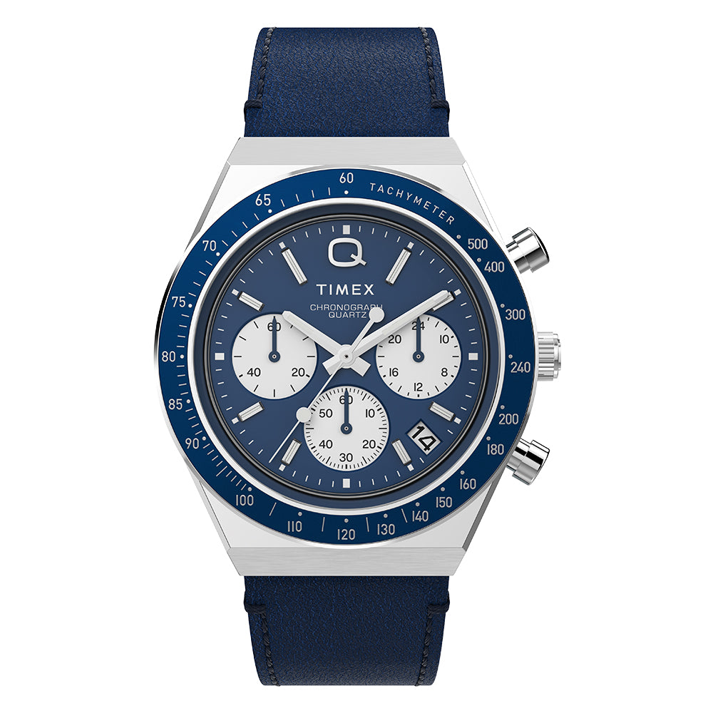 Timex Q Timex Chronograph 40mm Leather Band – Watch Republic PH