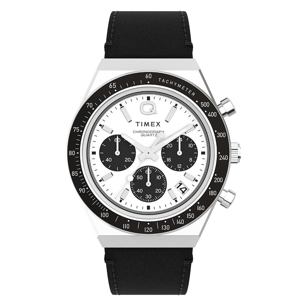 Timex Q Timex Chronograph 40mm Leather Band – Watch Republic PH