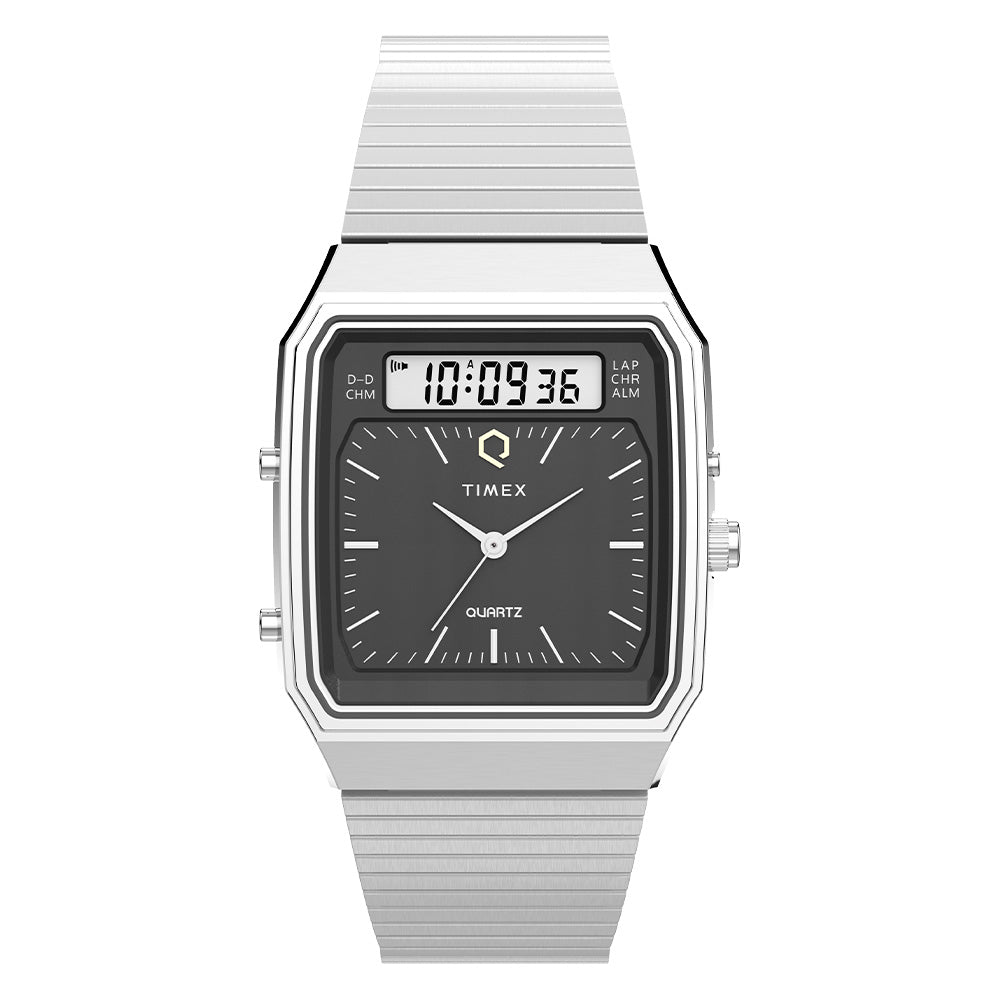 Timex Q Timex® 1982 Reissue Anadigi 33mm Stainless Steel Band – Watch ...