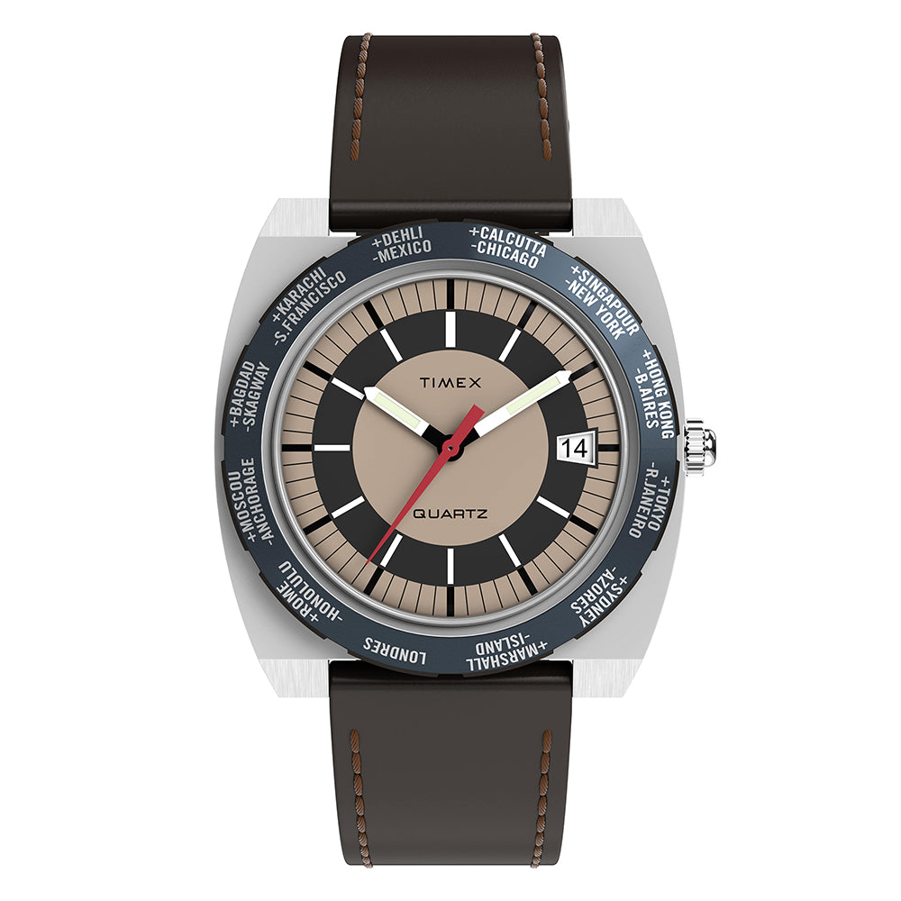 Timex Q Timex 1972 Reissue Date 39mm Leather Band – Watch Republic PH