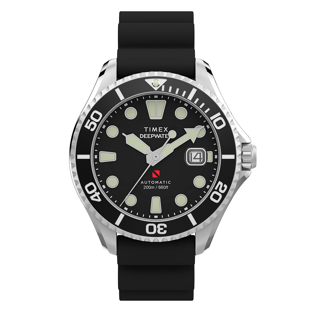 Timex Deepwater Meridian 200 Automatic 43mm Rubber Band – Watch Republic PH
