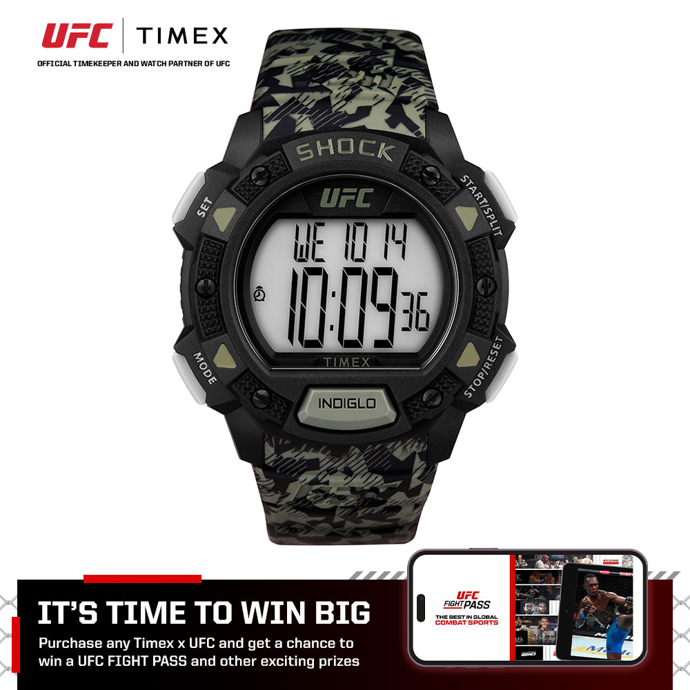 Timex x UFC Core Shock Digital 45mm Resin Band – Watch Republic PH
