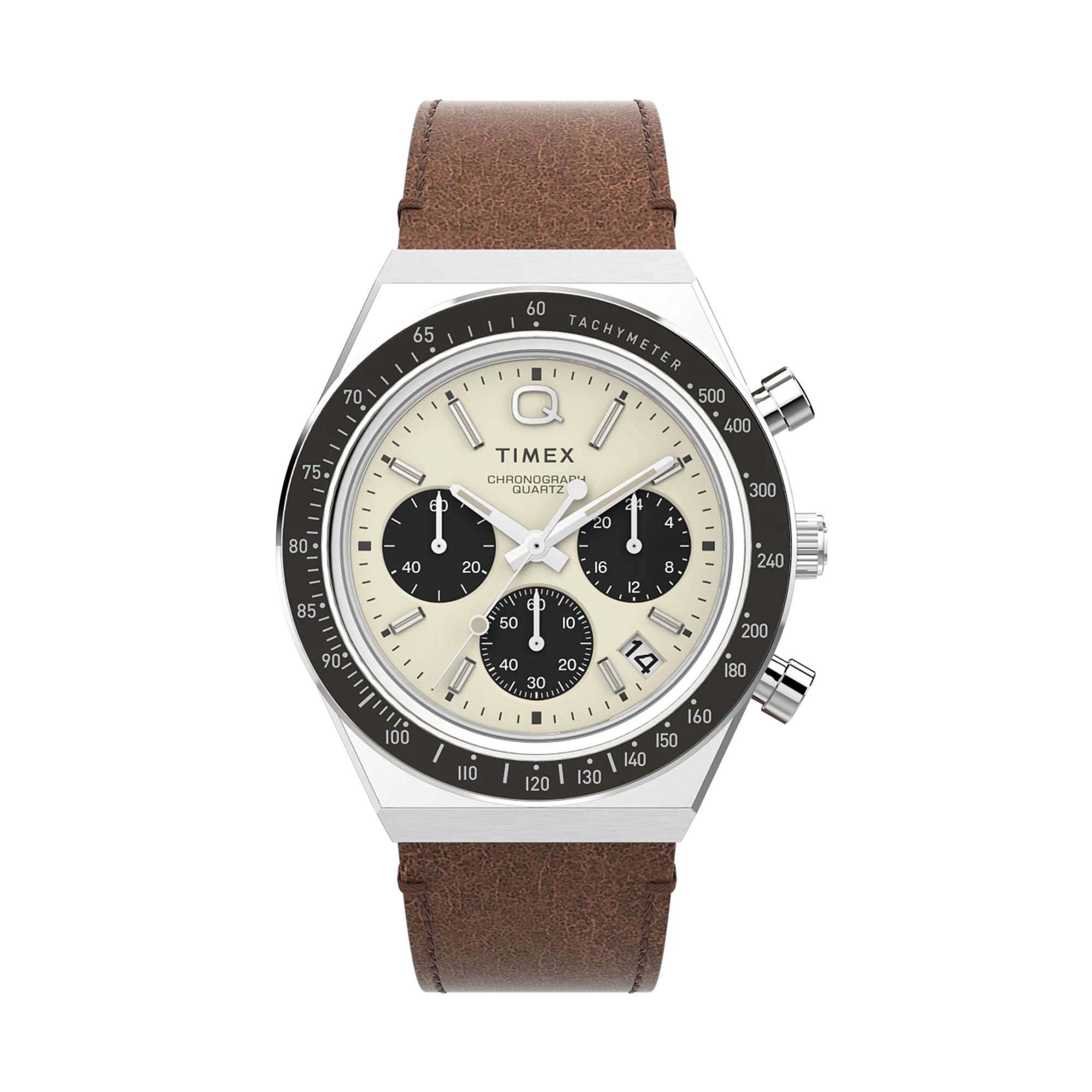 Timex Q Timex Chronograph 40mm Leather Band – Watch Republic PH