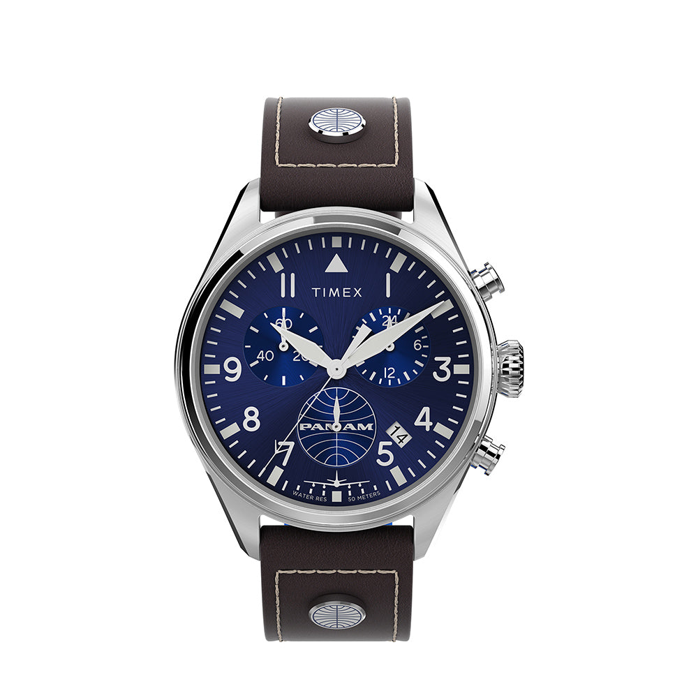 Timex Timex x Pan Am Chronograph 42mm Leather Band – Watch Republic PH